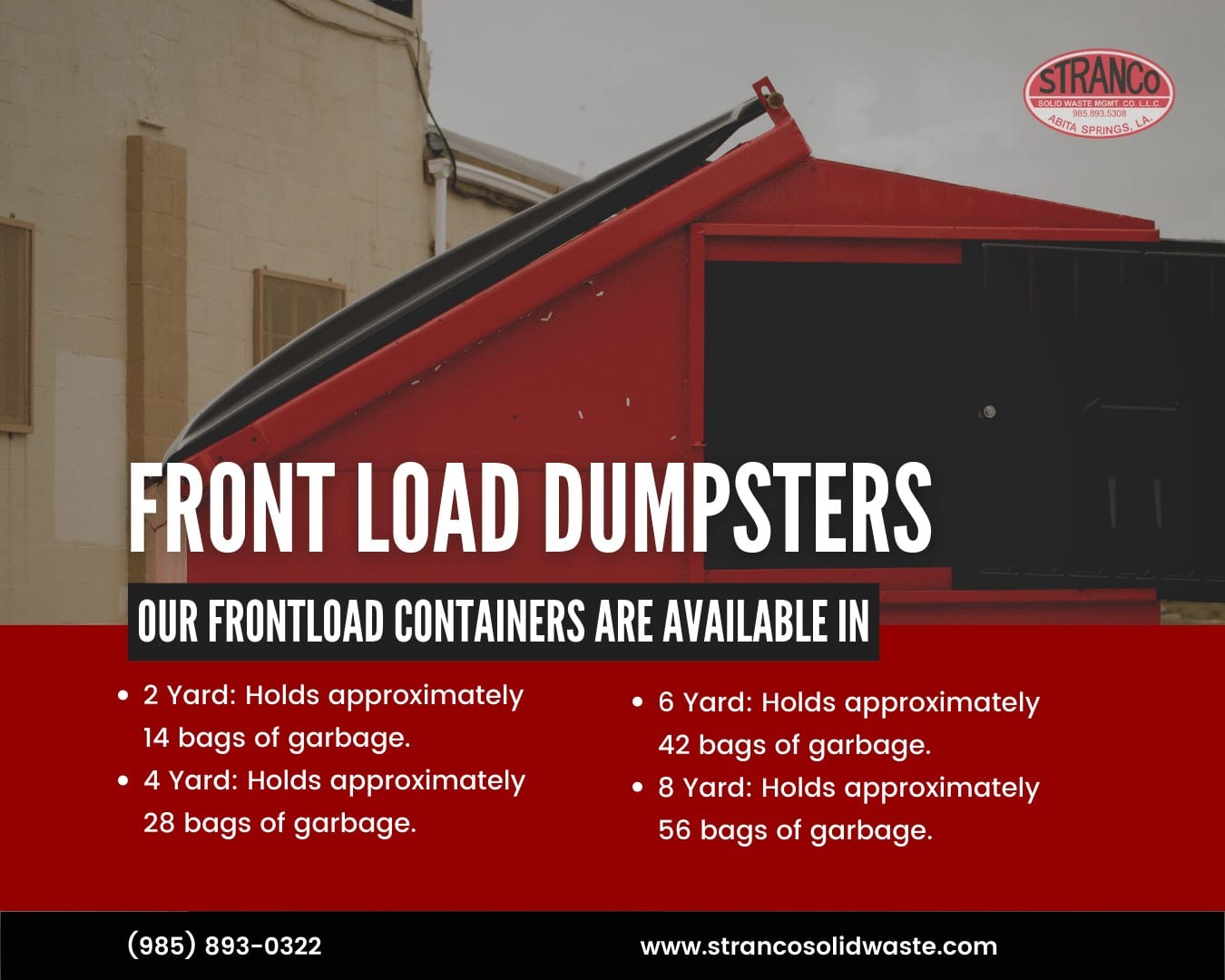 Stranco Solid Waste Management | Louisiana Dumpster Rentals and More